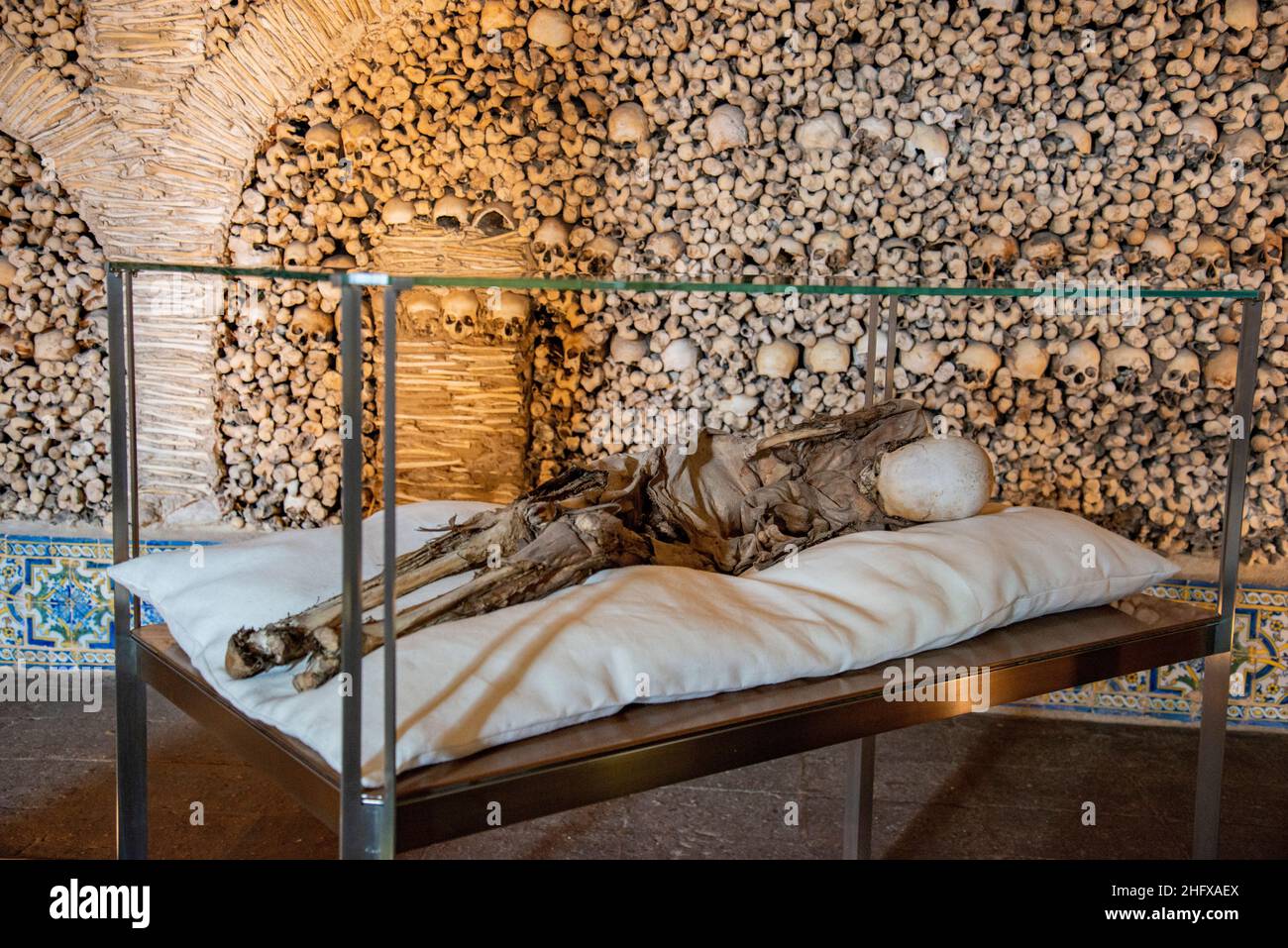 Human Bones at the Capela dos Ossos at the St Francis Church or igreja ...