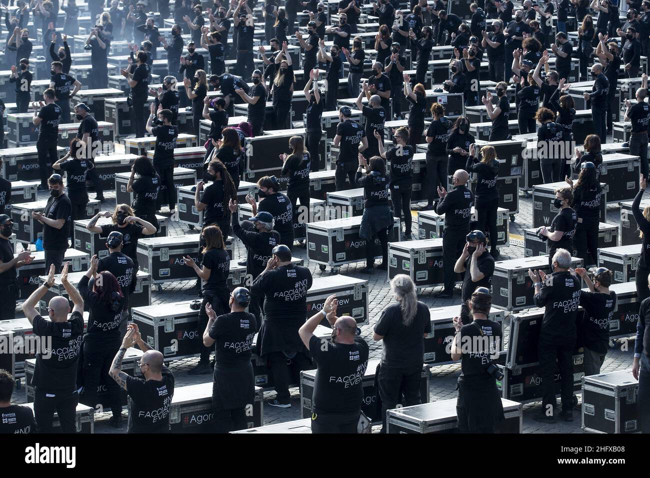 Roberto Monaldo / LaPresse 17-04-2021 Rome (Italy) Demonstration of ...