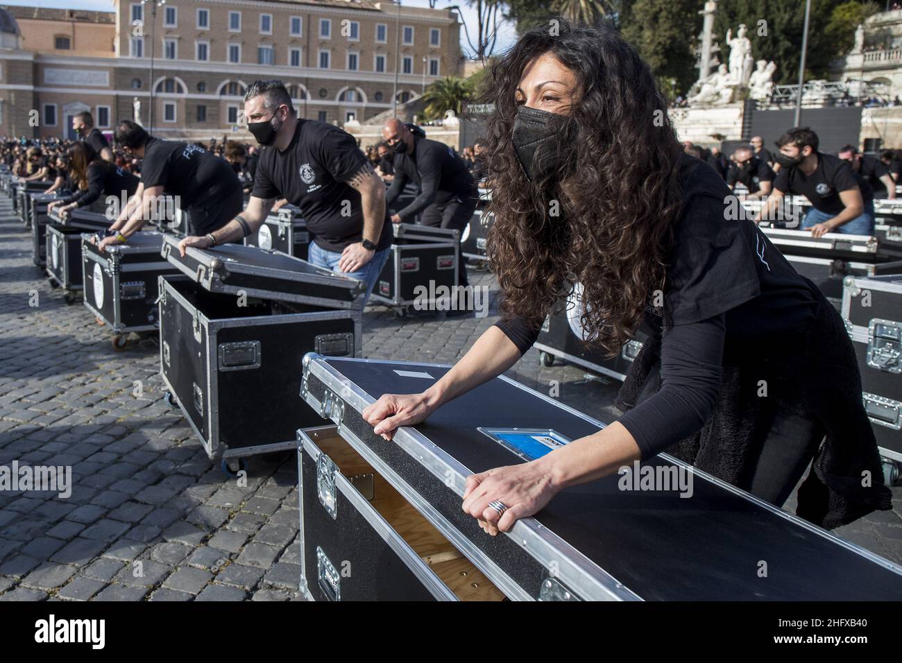 Roberto Monaldo / LaPresse 17-04-2021 Rome (Italy) Demonstration of ...