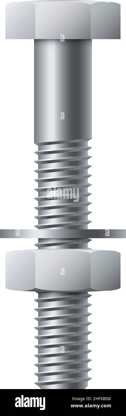 Threaded fastener Stock Vector Images - Alamy
