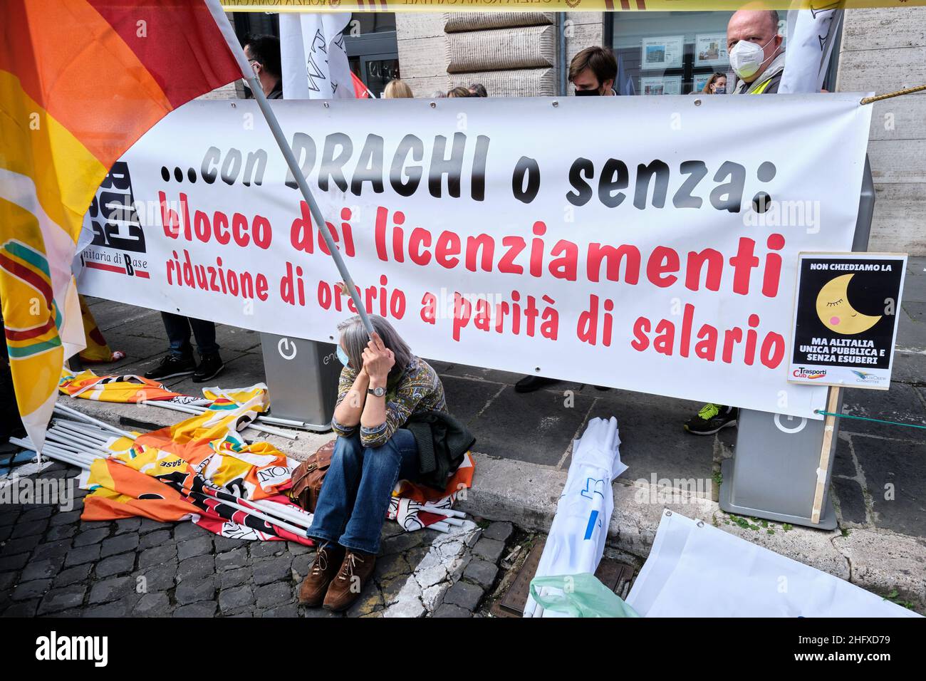 Mauro Scrobogna /LaPresse April 21, 2021 Rome, Italy News Alitalia ...