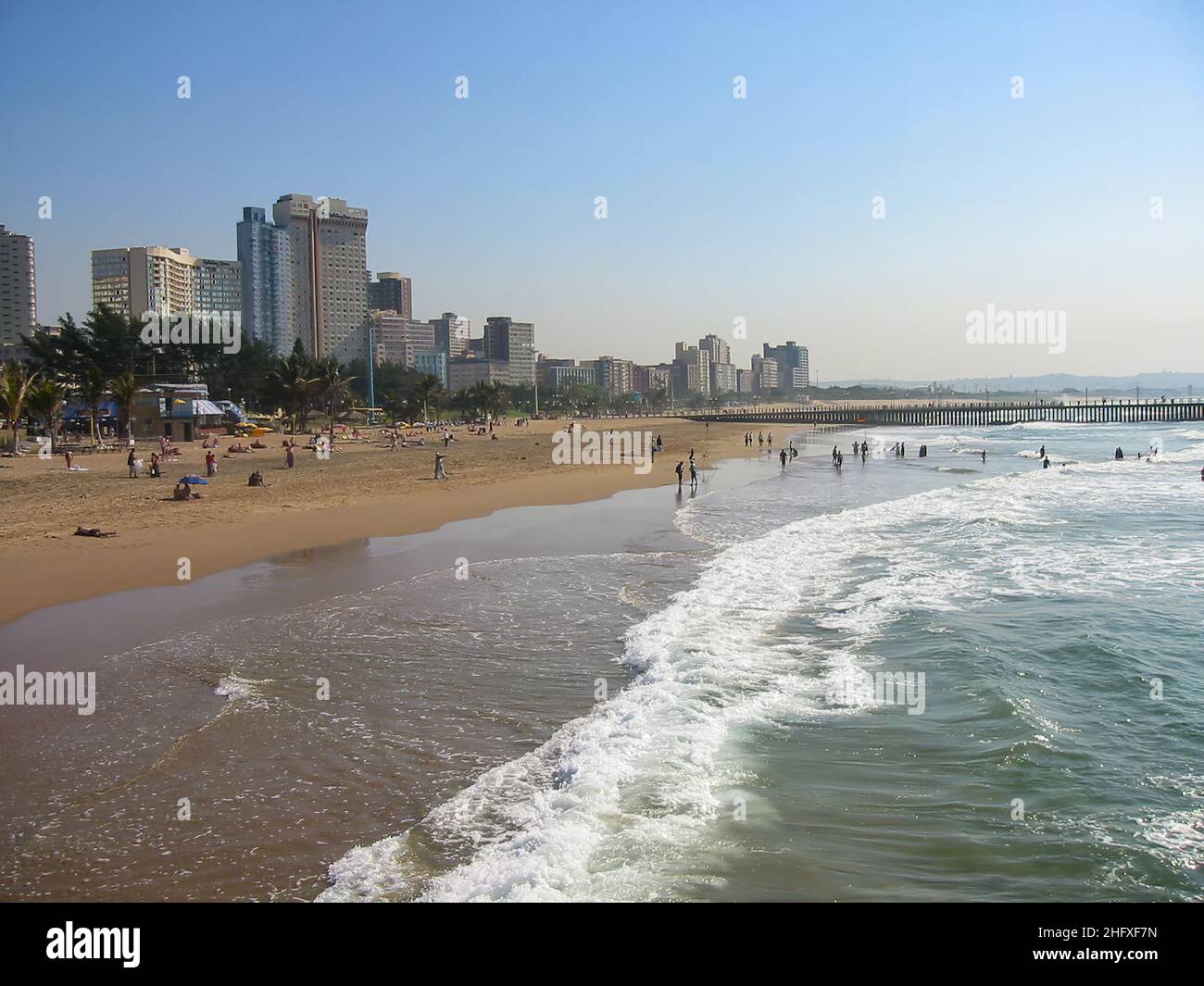 The magnificent beach in the city of Durban in KwaZulu Natal, South ...
