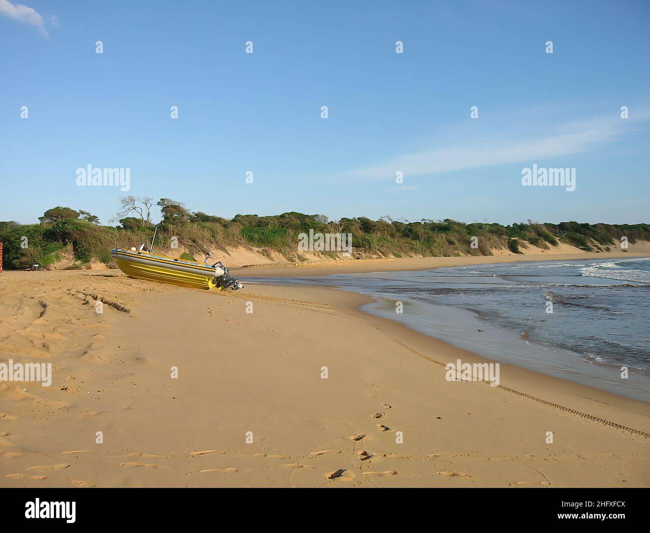 The remote coastline of Sodwana Bay in northern KwaZulu Natal in South ...