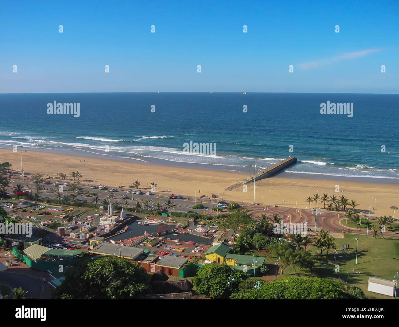 The magnificent beach in the city of Durban in KwaZulu Natal, South ...