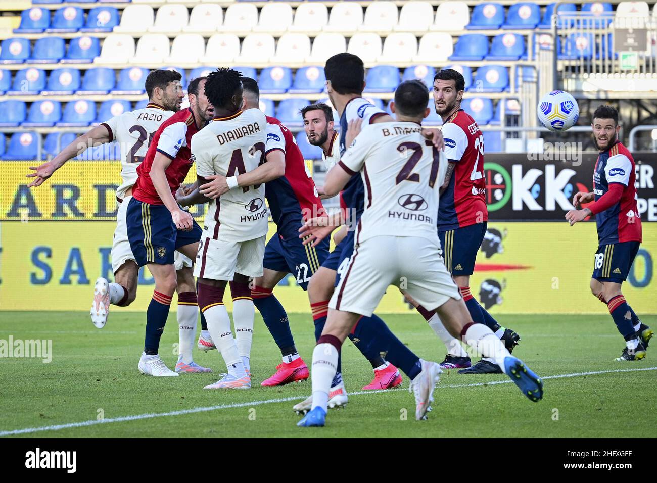 Fabio Rossi/AS Roma/LaPresse 25/04/2021 Cagliari (Italy) Sport Soccer ...