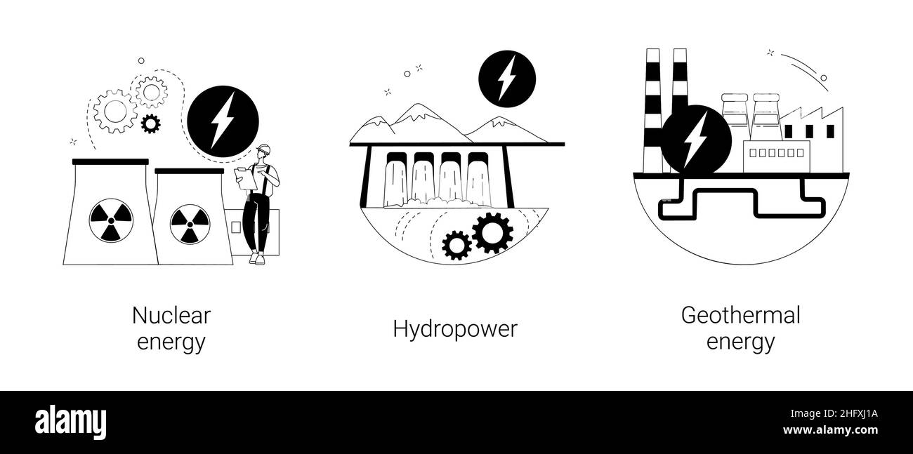Energy sources abstract concept vector illustrations Stock Vector Image ...