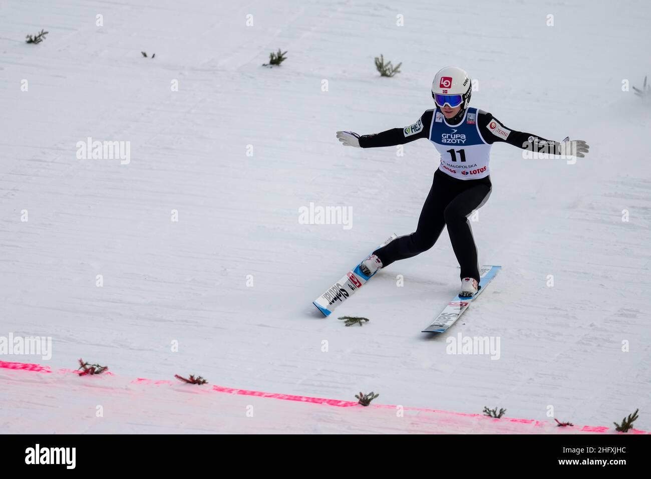 Zakopane, Poland. 16th Jan, 2022. Sondre Ringen seen in action during ...