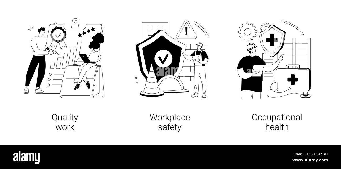 Working environment abstract concept vector illustrations Stock Vector ...