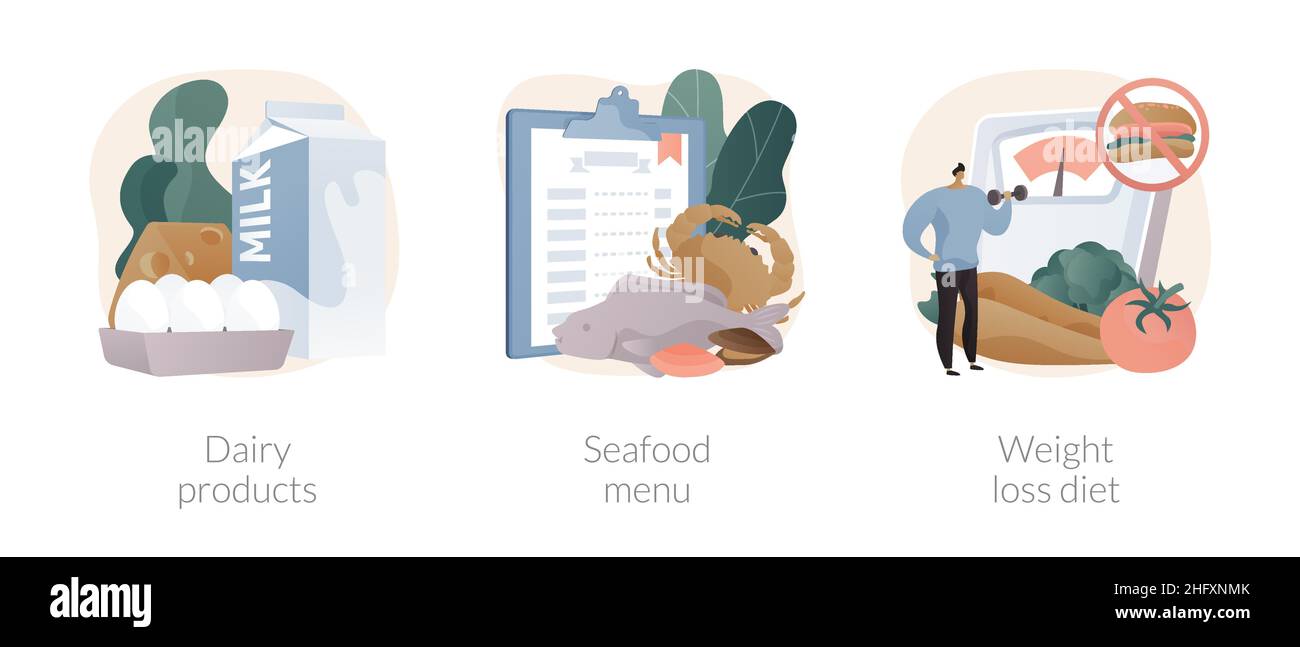 Healthy food abstract concept vector illustrations Stock Vector Image ...