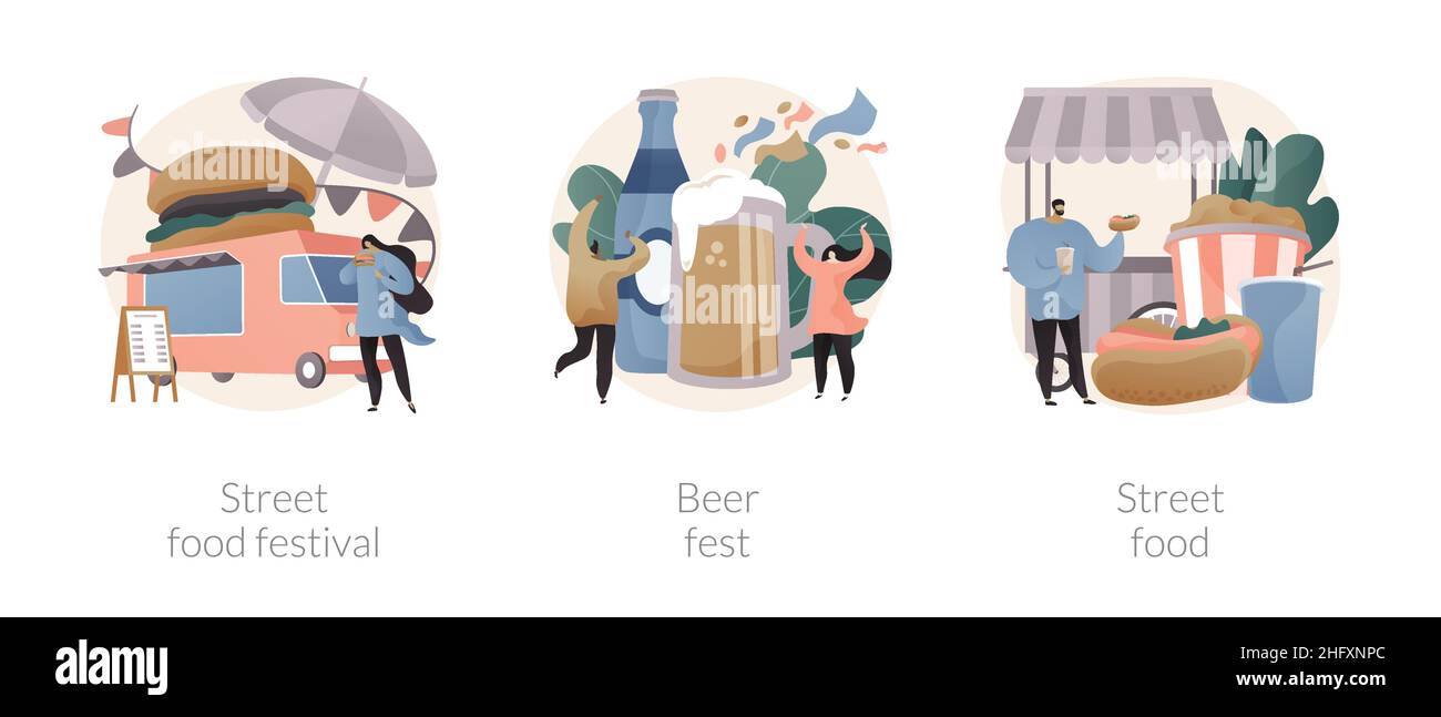 Local food event abstract concept vector illustrations Stock Vector ...