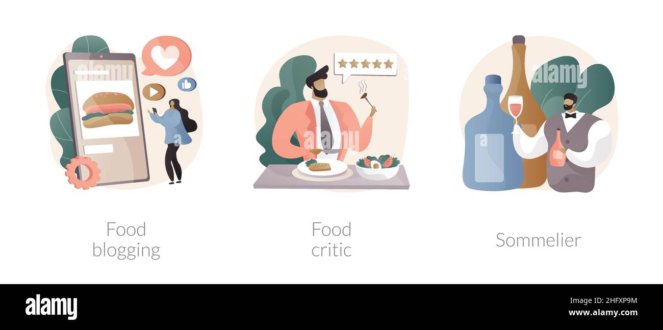 Food review abstract concept vector illustrations Stock Vector Image ...