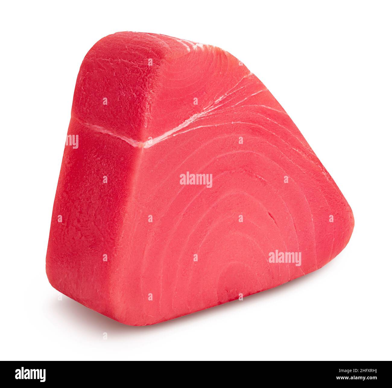 Fresh tuna fish fillet steak isolated on white background with clipping ...