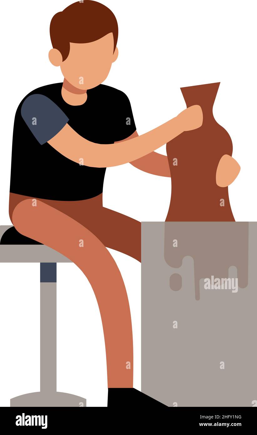 Man craftsman working in Stock Vector Images - Alamy