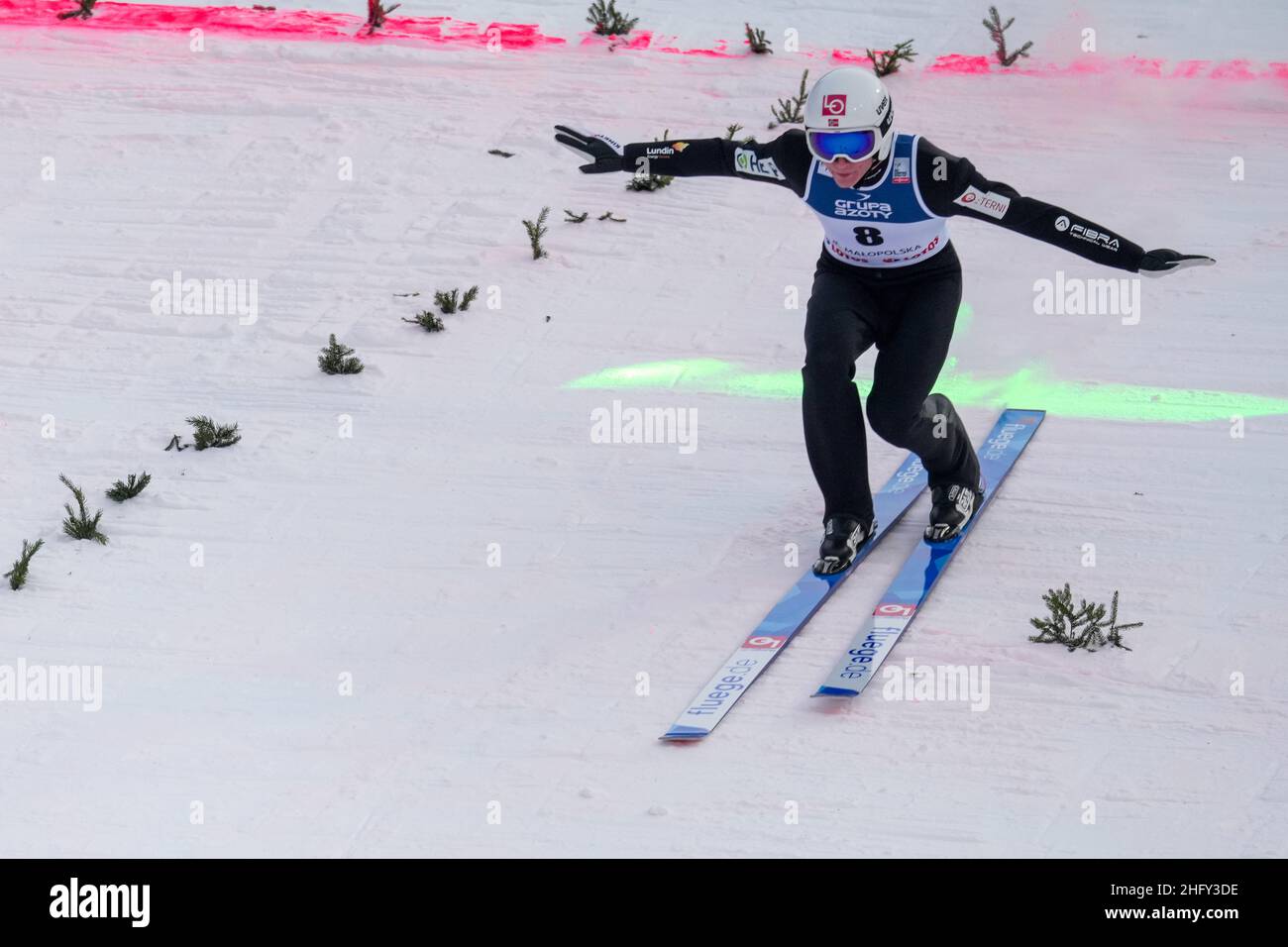 Zakopane, Poland. 16th Jan, 2022. Robin Pedersen seen in action during ...