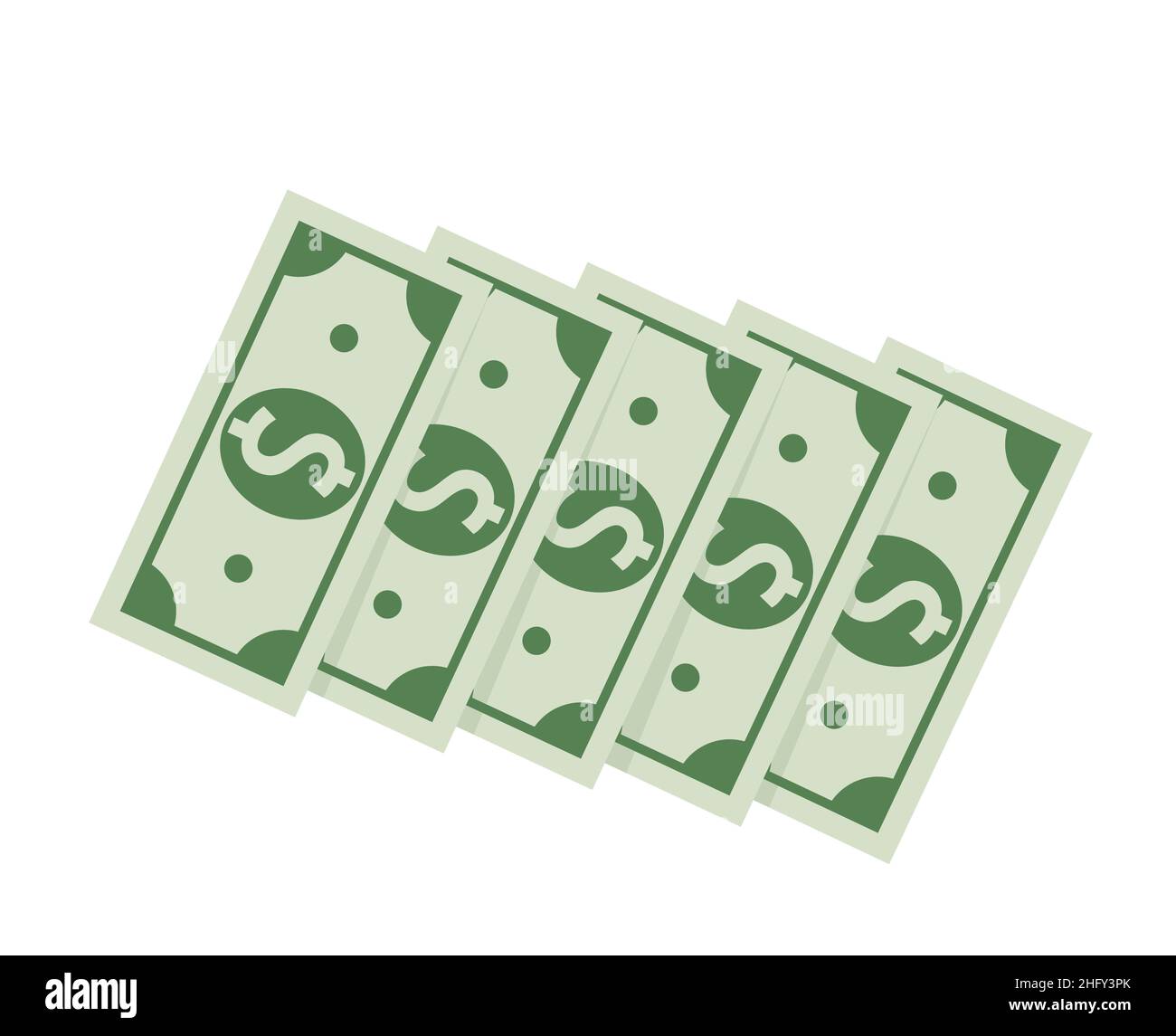 Pack of dollars. Vector illustration for web, mobile app in flat design ...