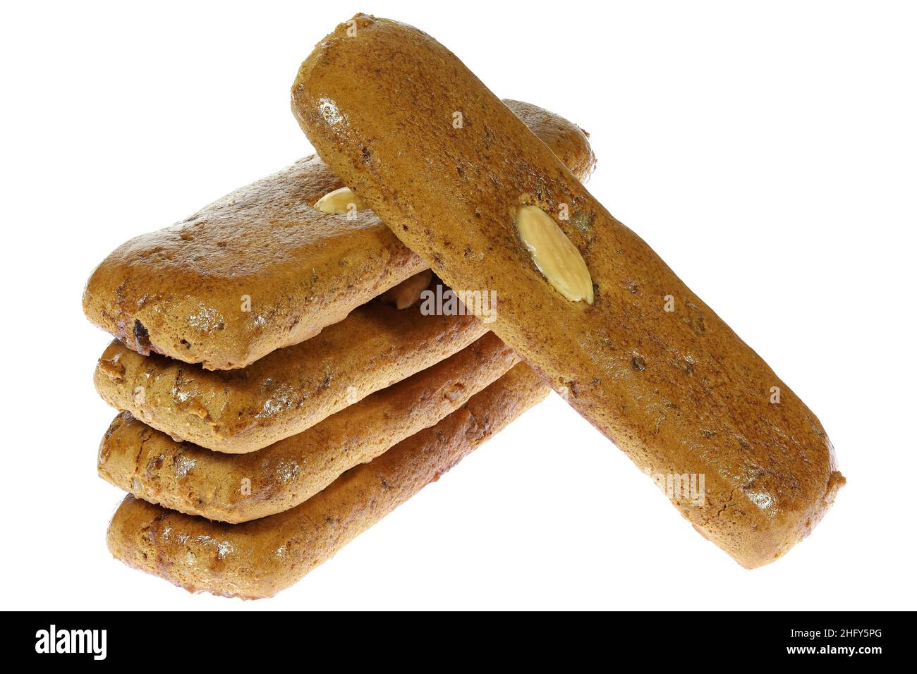 Aachener Printen isolated on white background. Aachener Printen are a ...