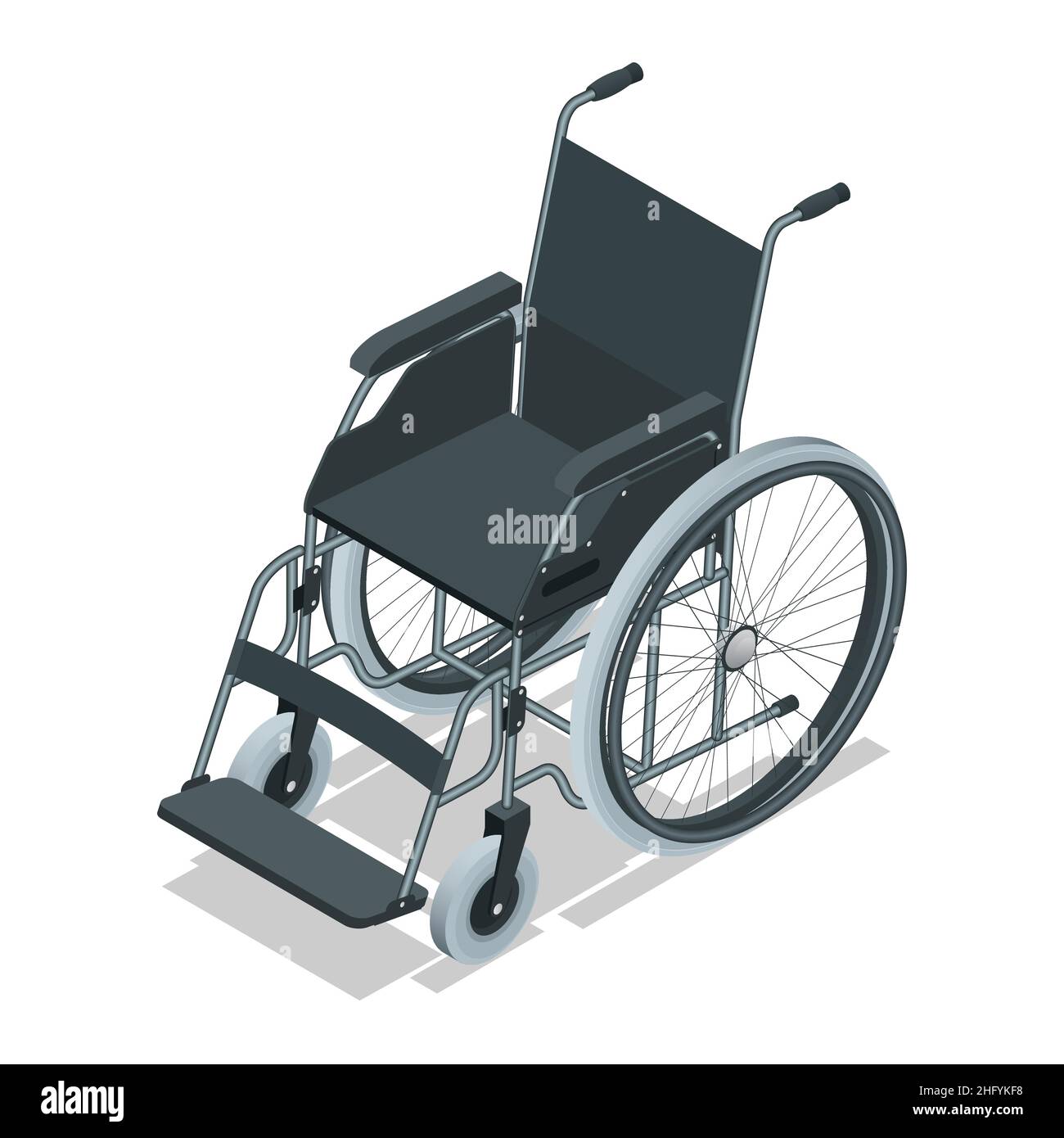 Isometric Wheelchair isolated. Medical support equipment. Health care ...