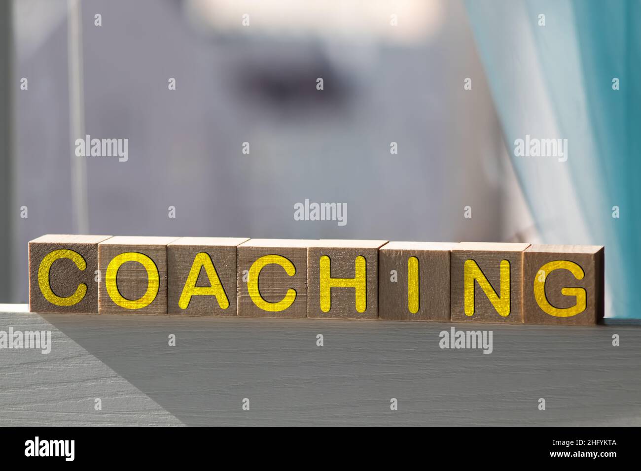 COACHING word made with building blocks, business concept Stock Photo ...