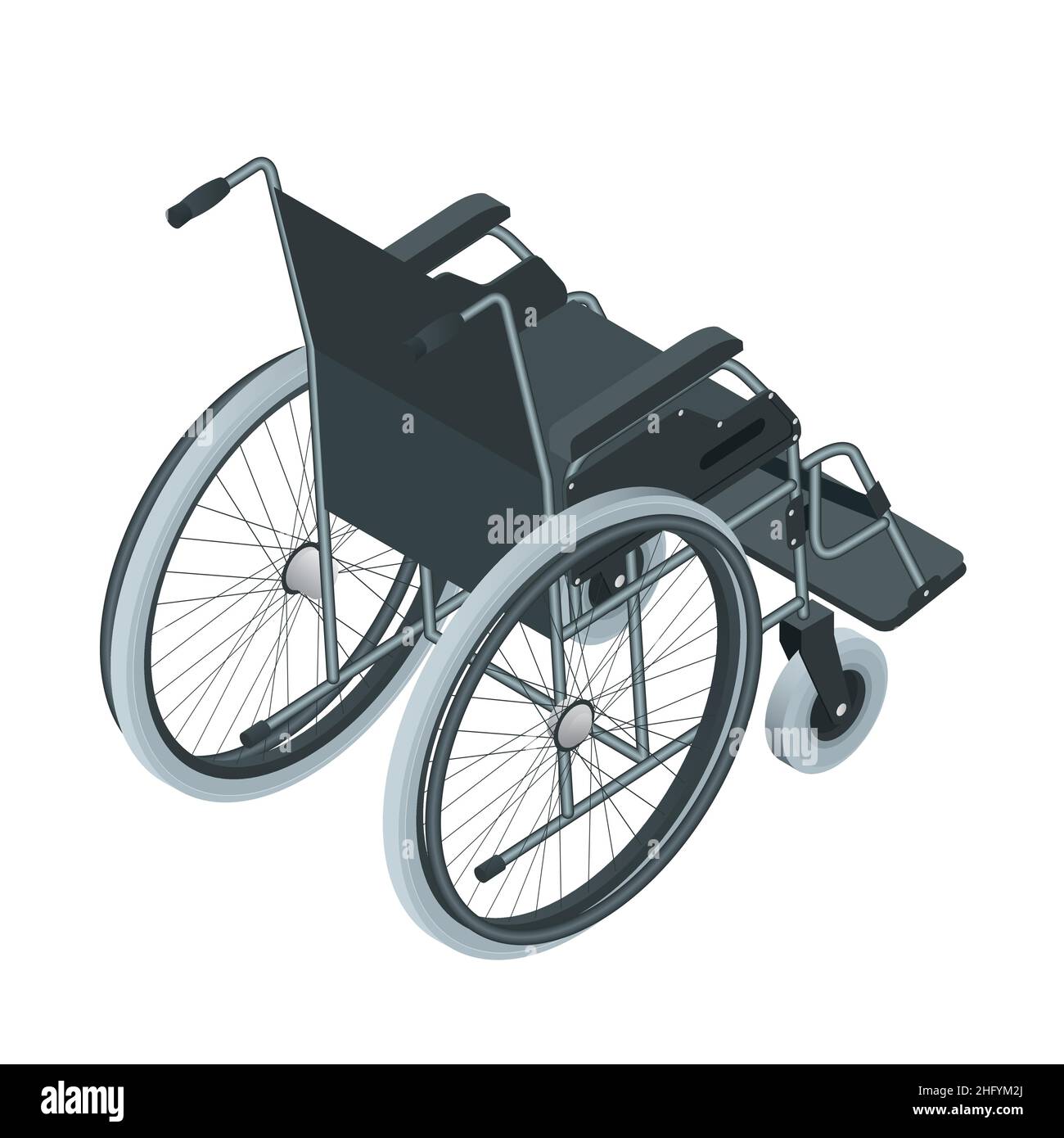 Isometric Wheelchair isolated. Medical support equipment. Health care ...