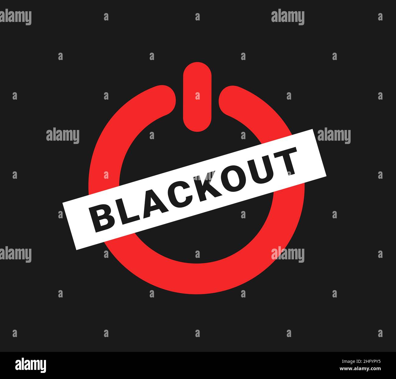 Blackout - electrical power outage. Electricity and failure of eletric ...