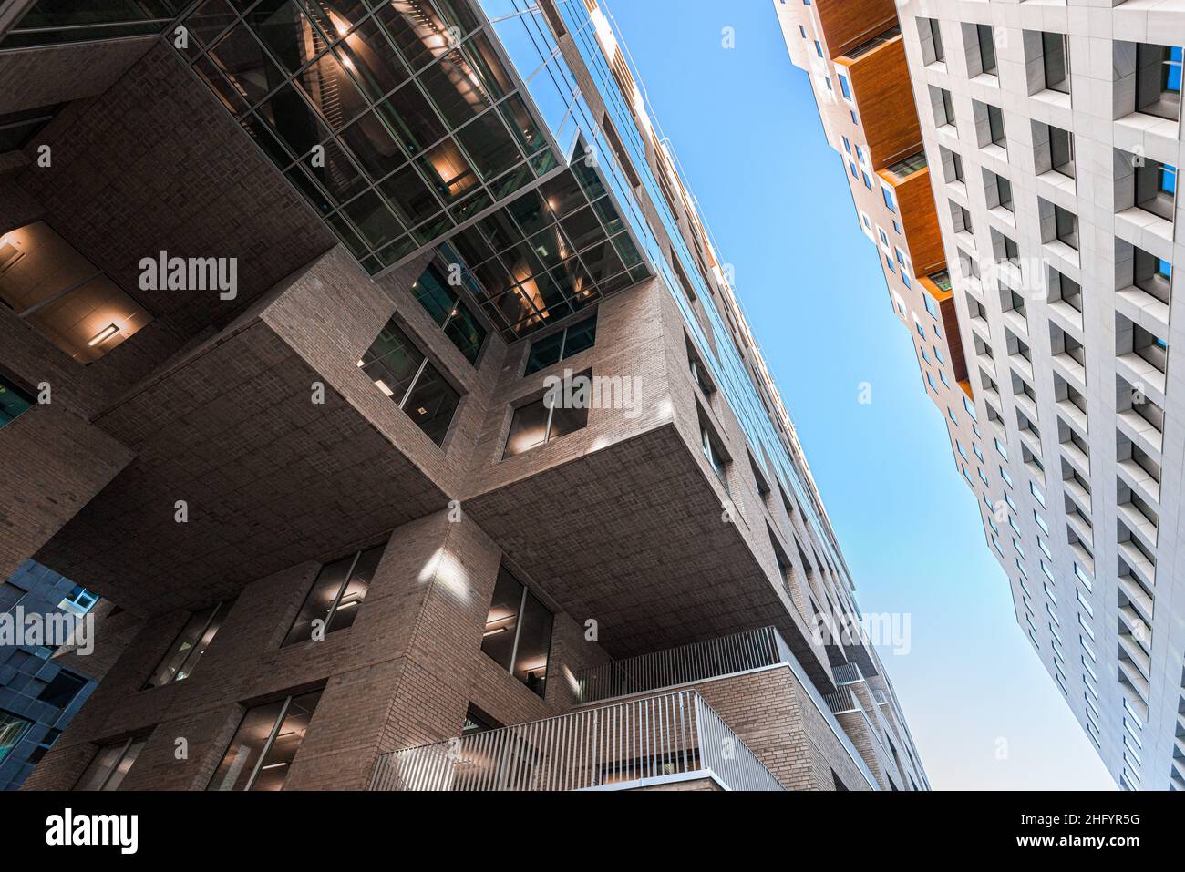 Oslo, Norway - November 11 2017: Architecture details of the DNB head ...