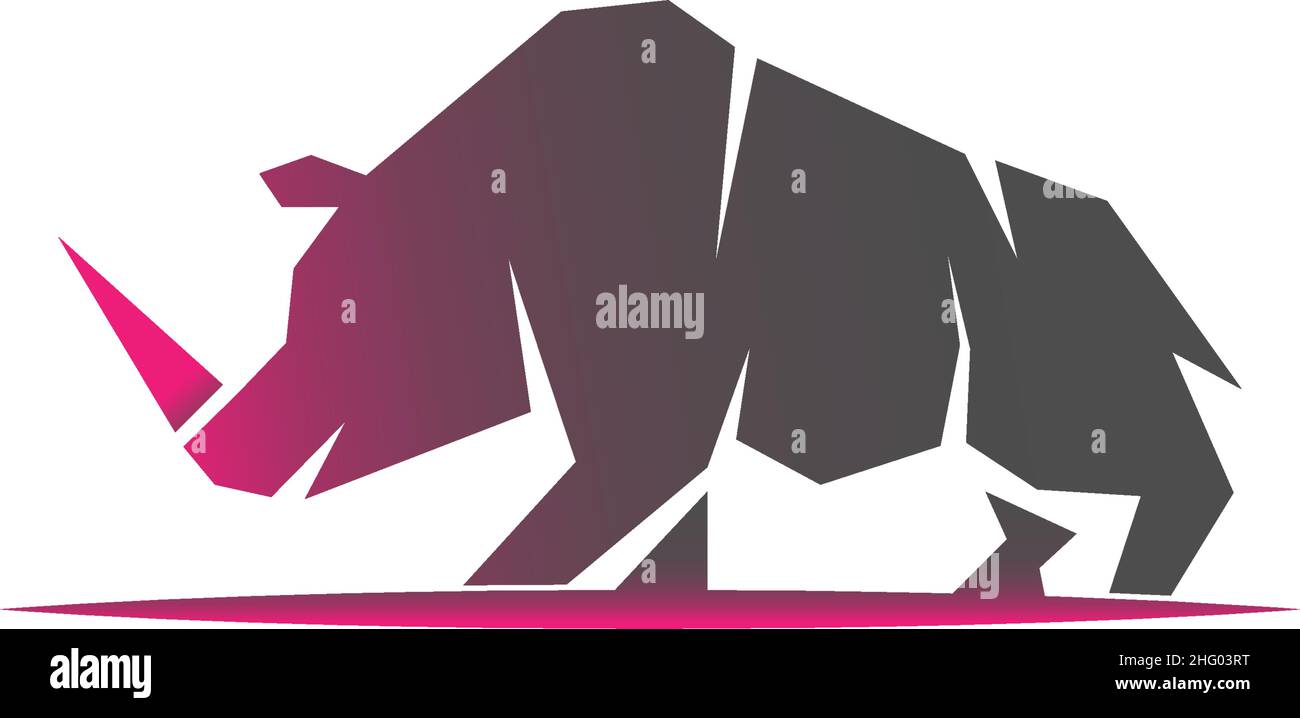 Rhino icon logo design template vector Stock Vector Image & Art - Alamy
