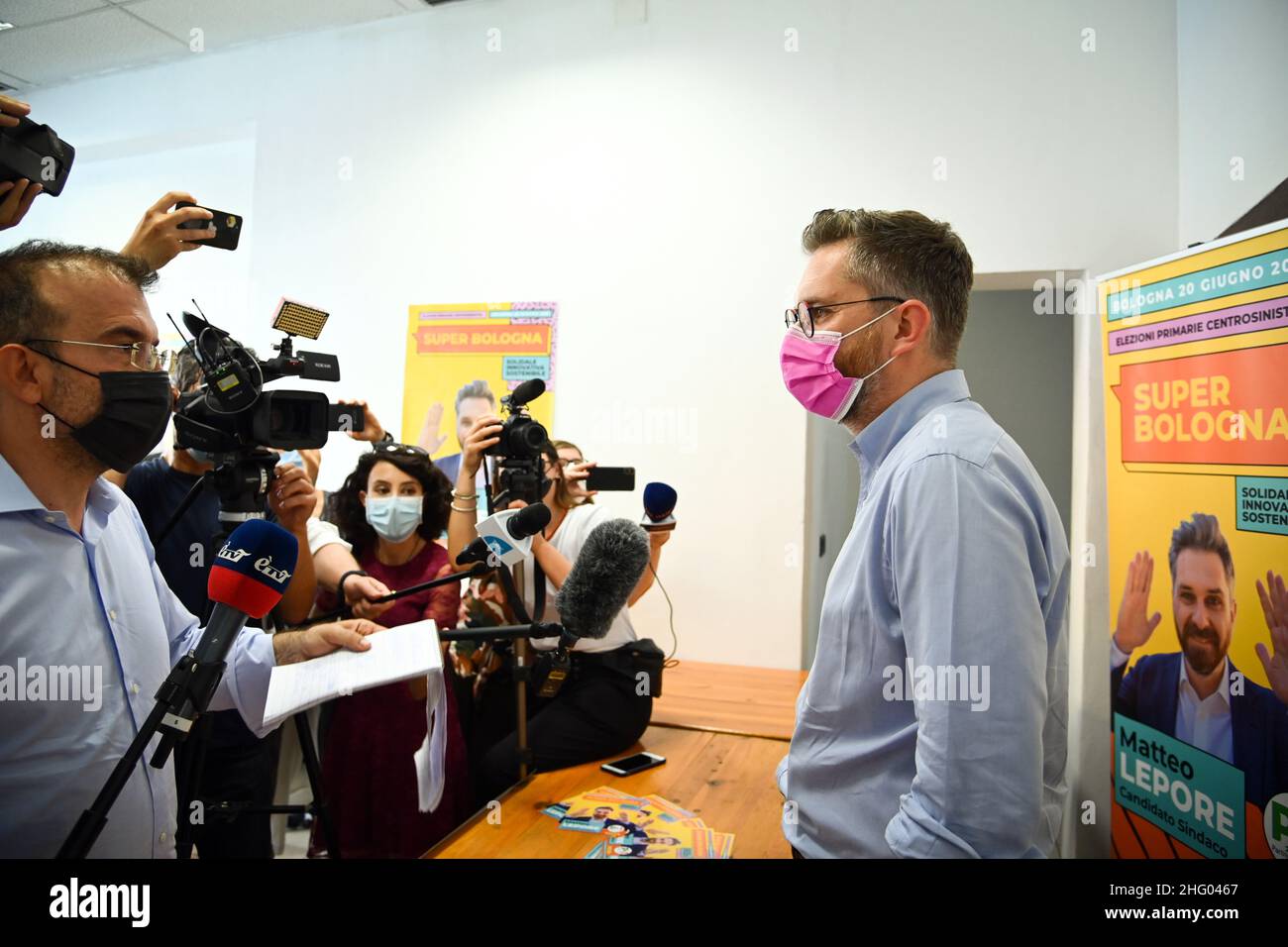 Massimo Paolone/LaPresse June 21, 2021 Bologna, Italy news Center-left ...