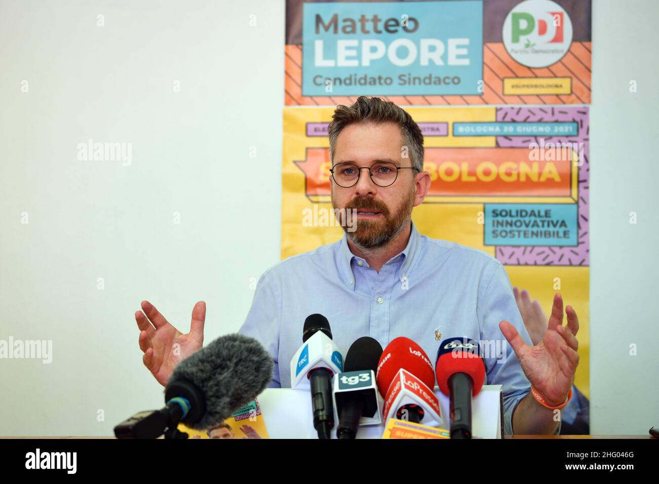 Massimo Paolone/LaPresse June 21, 2021 Bologna, Italy news Center-left ...