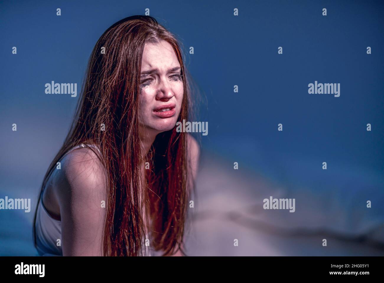 Gloomy face sad woman hi-res stock photography and images - Alamy