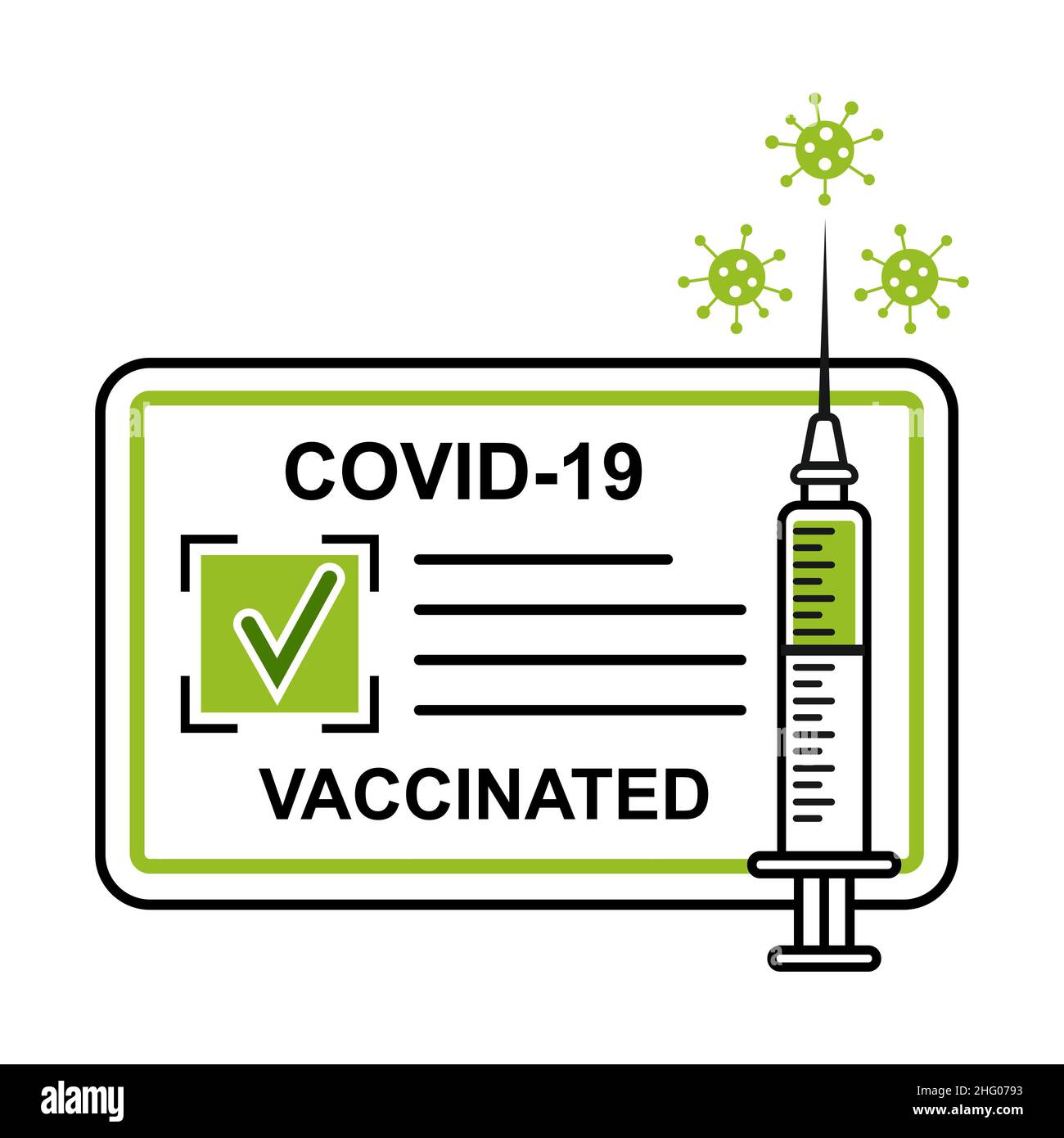 Corona test vaccination certificate Stock Vector Images - Alamy