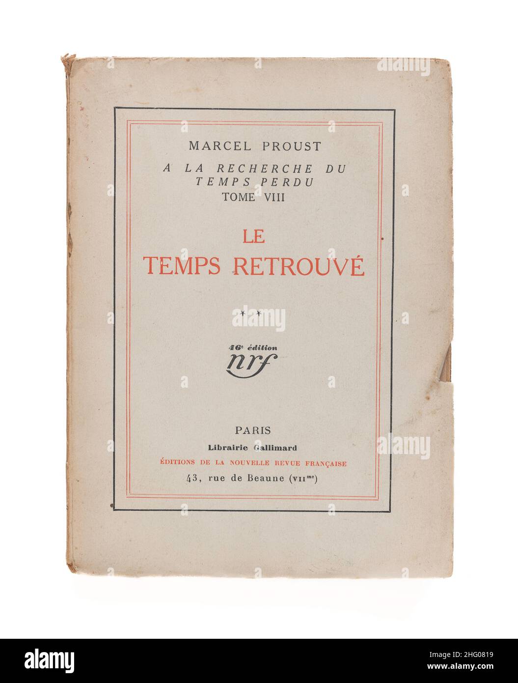 “in search of lost time” proust Cut Out Stock Images & Pictures - Alamy