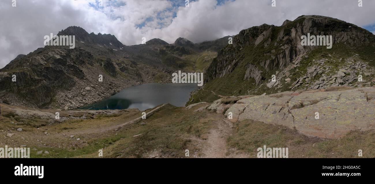 The Tomasee, "source" of the River Rhine in Grisons, Switzerland Stock ...