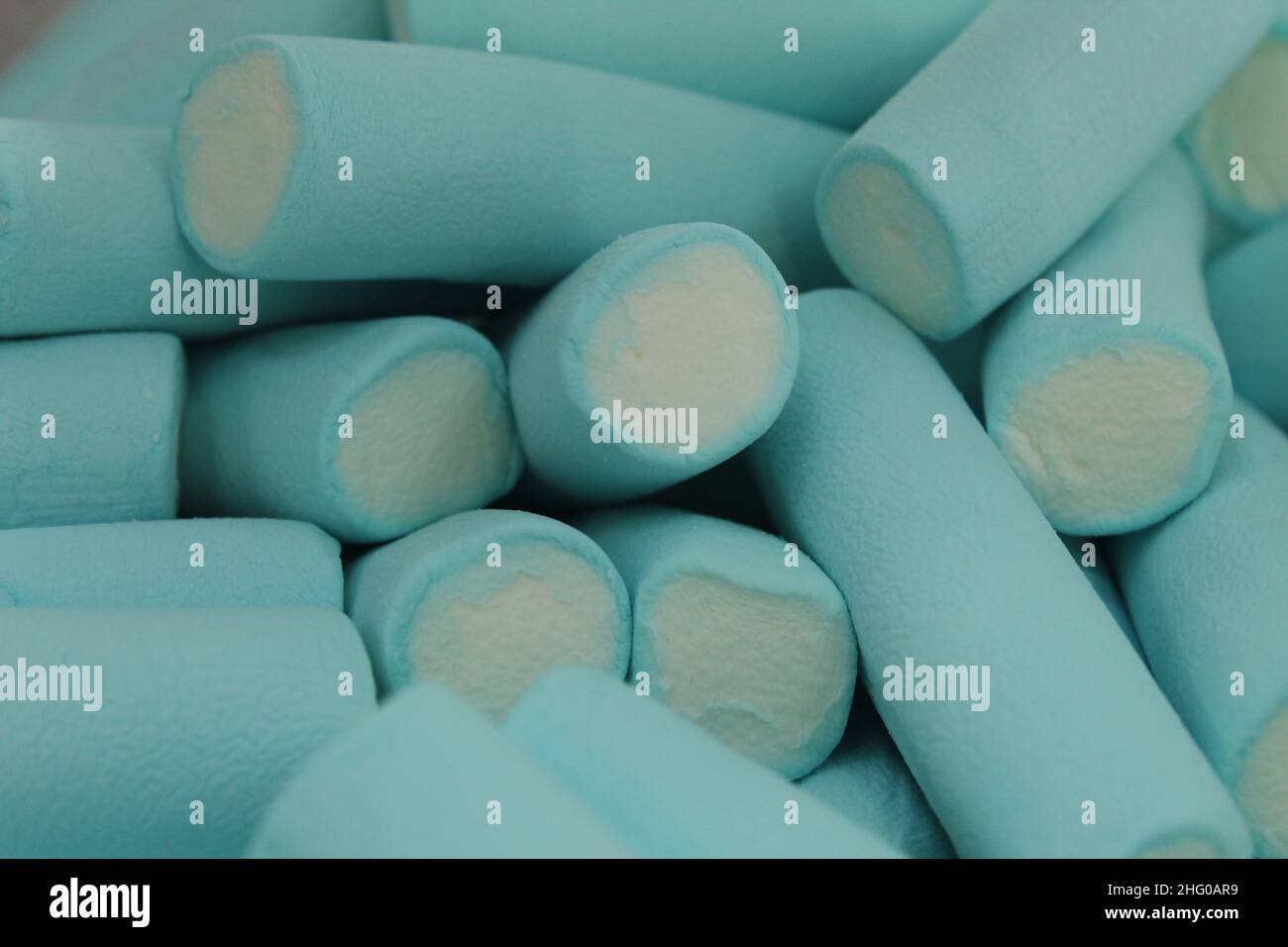 chewable marmalade blue sticks with white middle croup plan. dessert ...