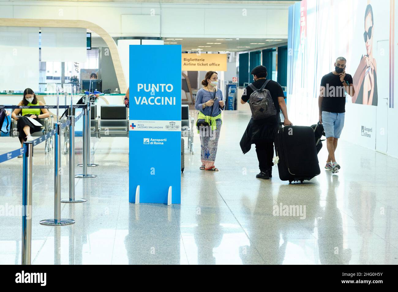 Mauro Scrobogna /LaPresse July 27, 2021 Rome, Italy News Fiumicino ...