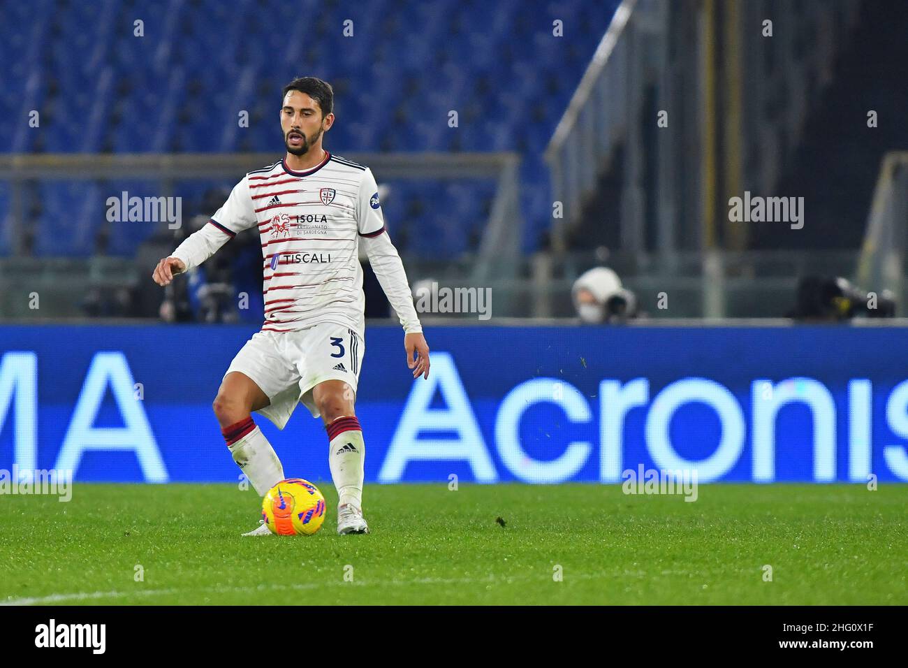 Rome, Italy. 16th Jan, 2022. Eduardo Goldaniga of Cagliari Calcio ...