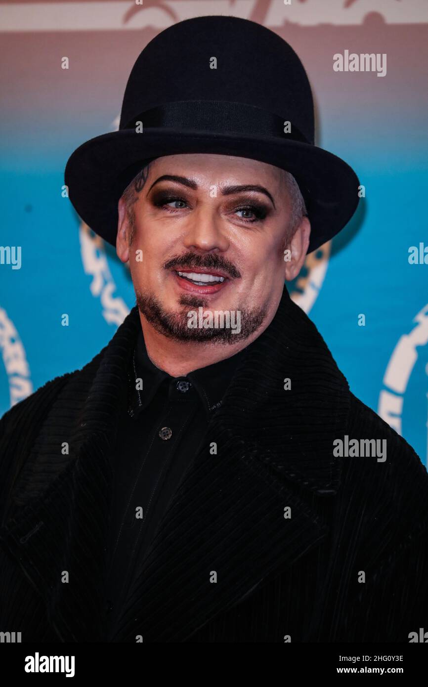 Boy George seen arriving for the Press Night of Cirque du Soleil's ...
