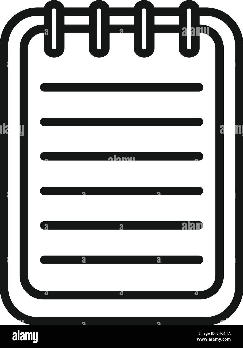 School notebook icon outline vector. Pen write. Notepad memo Stock ...