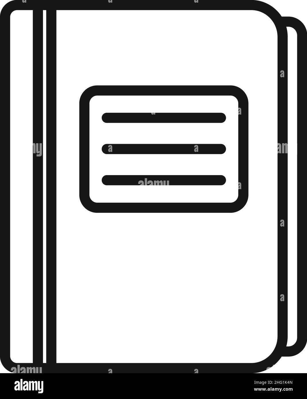 Notebook folder icon outline vector. Write paper. Text message Stock ...