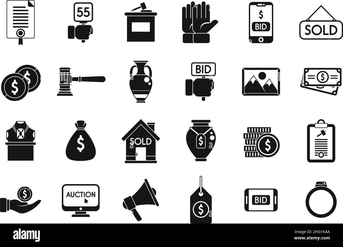 Charity auction Stock Vector Images - Alamy