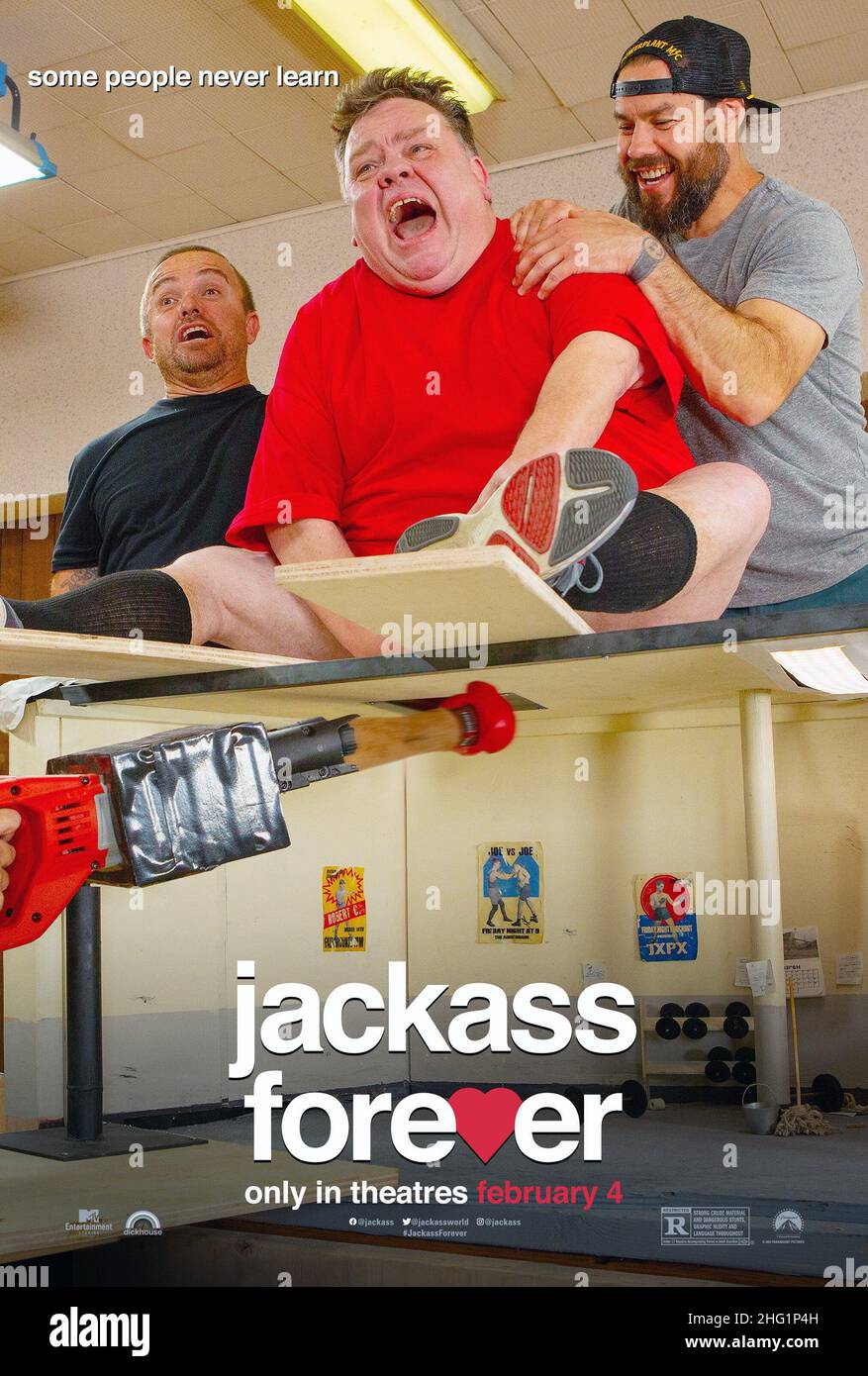 JACKASS FOREVER, (aka JACKASS 4), poster, from left: Jason 'Wee Man ...