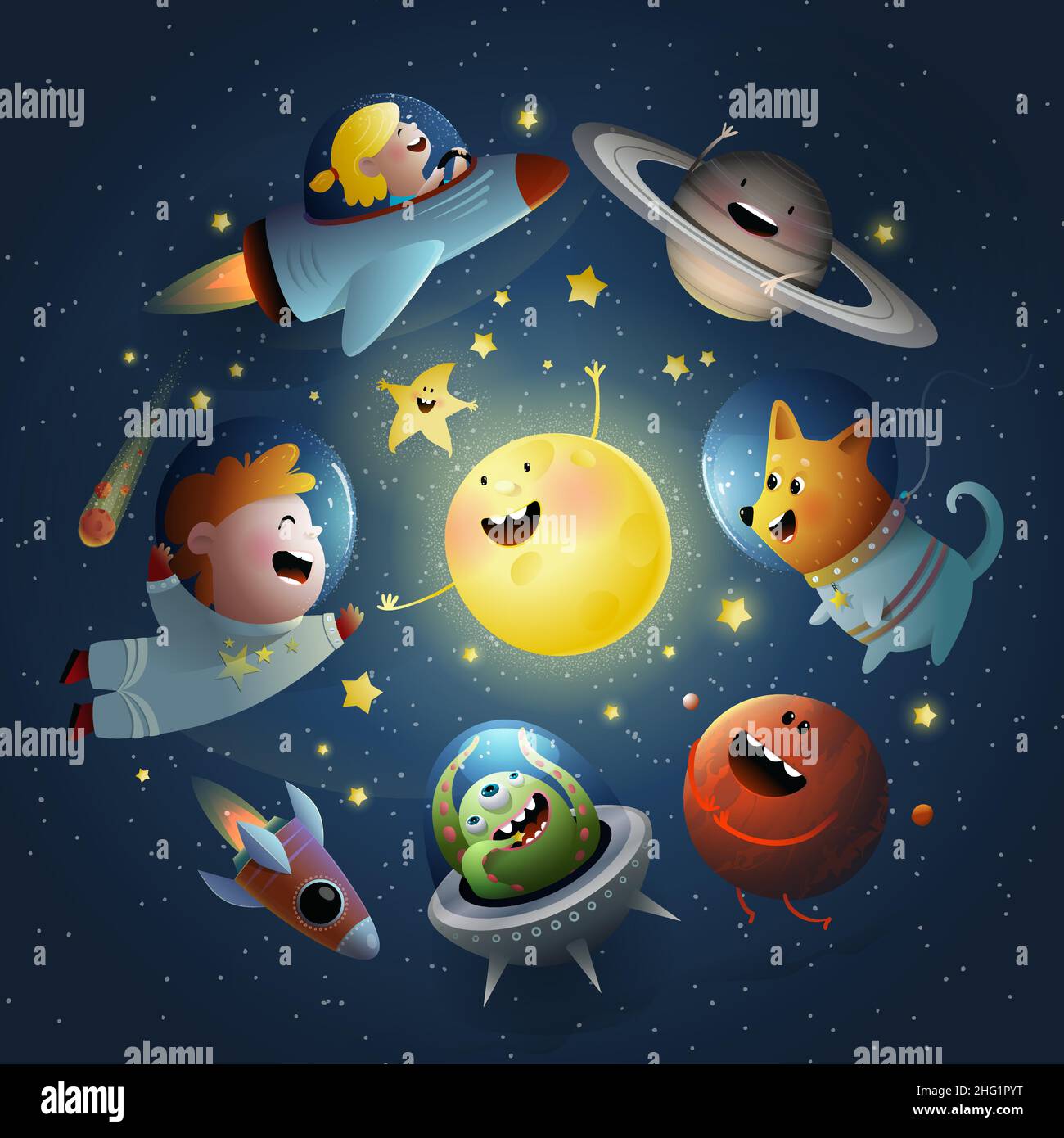 Boy dog watercolor illustration hi-res stock photography and images - Alamy