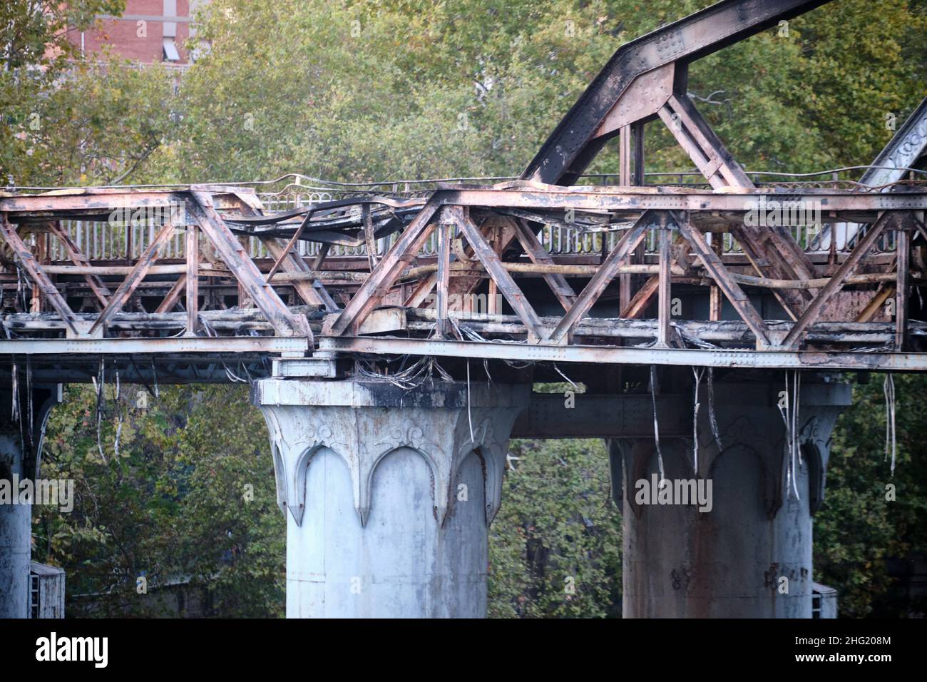 Mauro Scrobogna /LaPresse October 03, 2021 Rome, Italy News Fire bridge ...