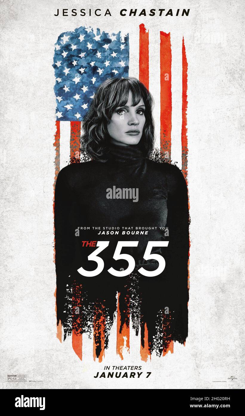 THE 355, US character poster, Jessica Chastain, 2022. © Universal ...