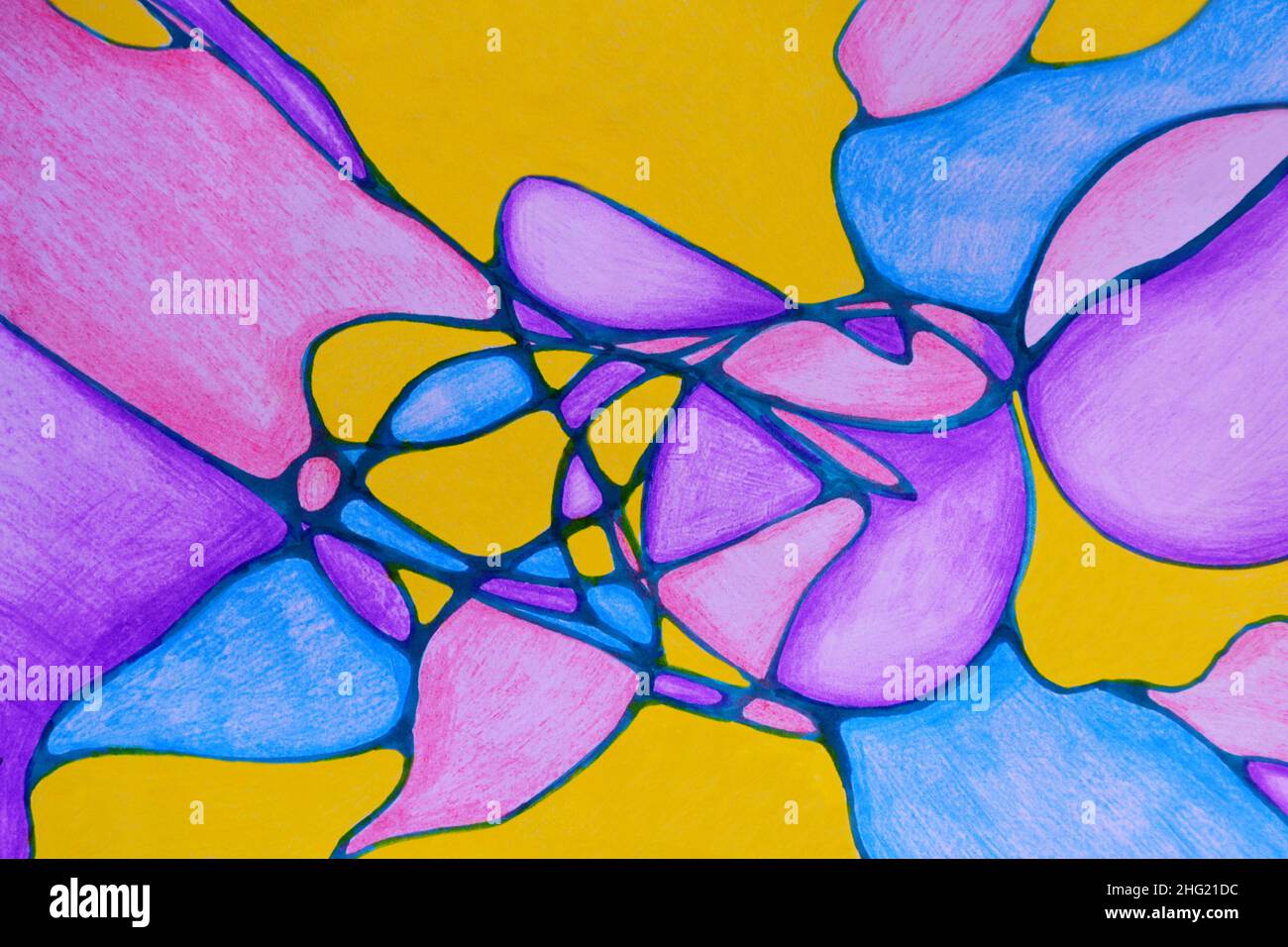 Colorful neurographic drawing on hi-res stock photography and images ...