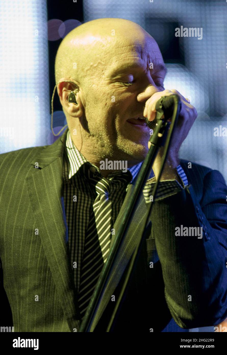 Michael stipe of rem performing on stage hi-res stock photography and ...