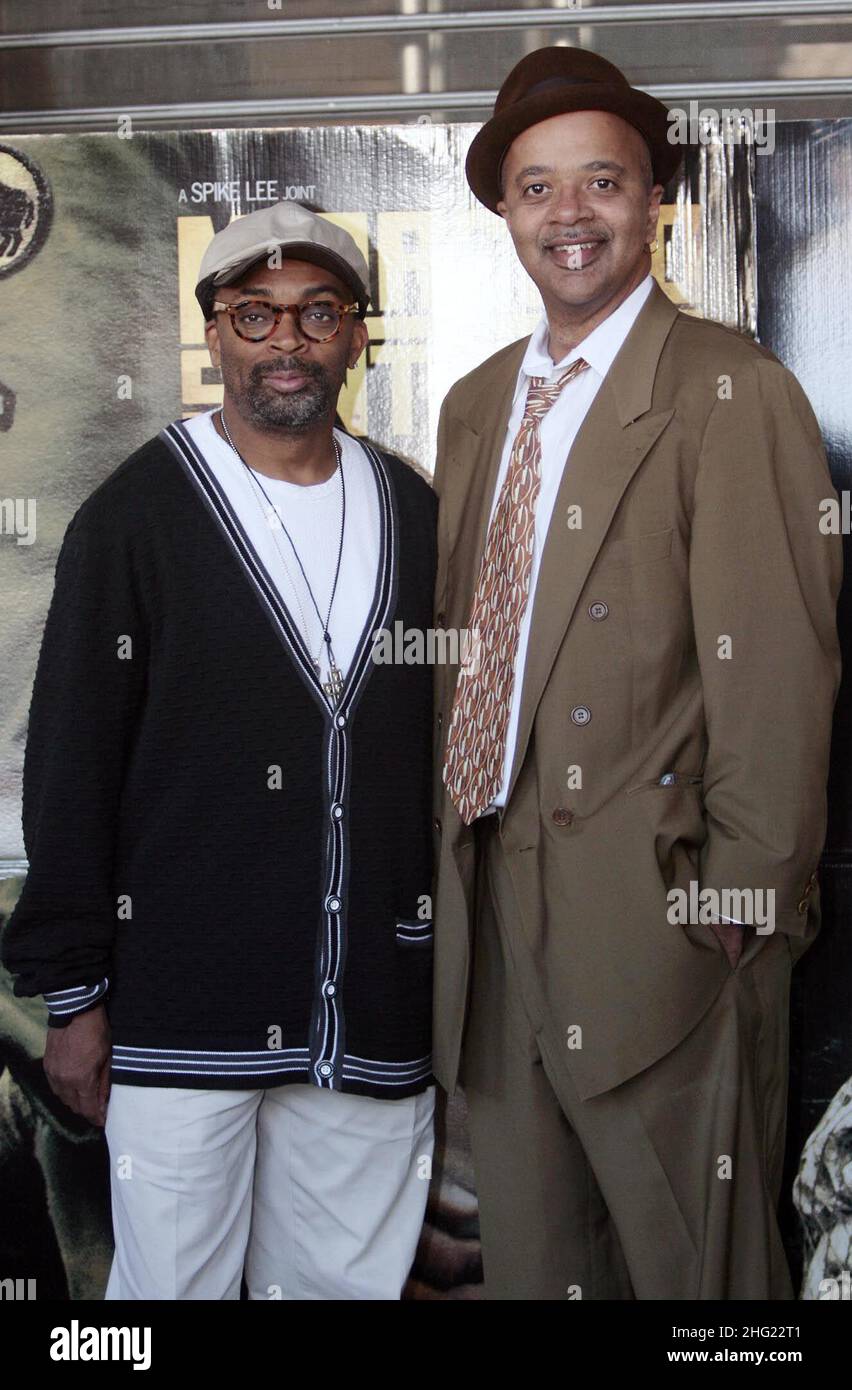 Spike Lee and James McBridge attend the premiere of 'The Miracle at St ...
