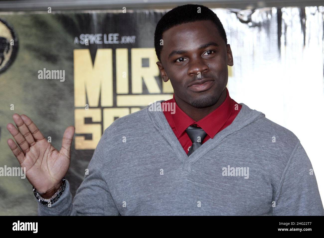 Derek Luke attends the premiere of 'The Miracle at St. Anna' at Stock ...