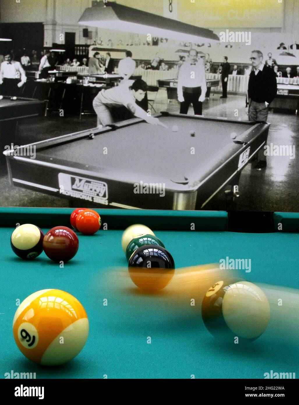 The billiard table used by Paul Newman in the movie "The Colour of ...