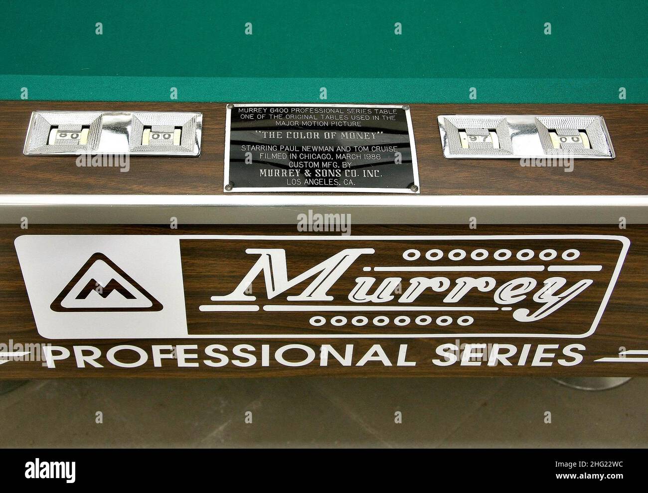 The billiard table used by Paul Newman in the movie "The Colour of ...