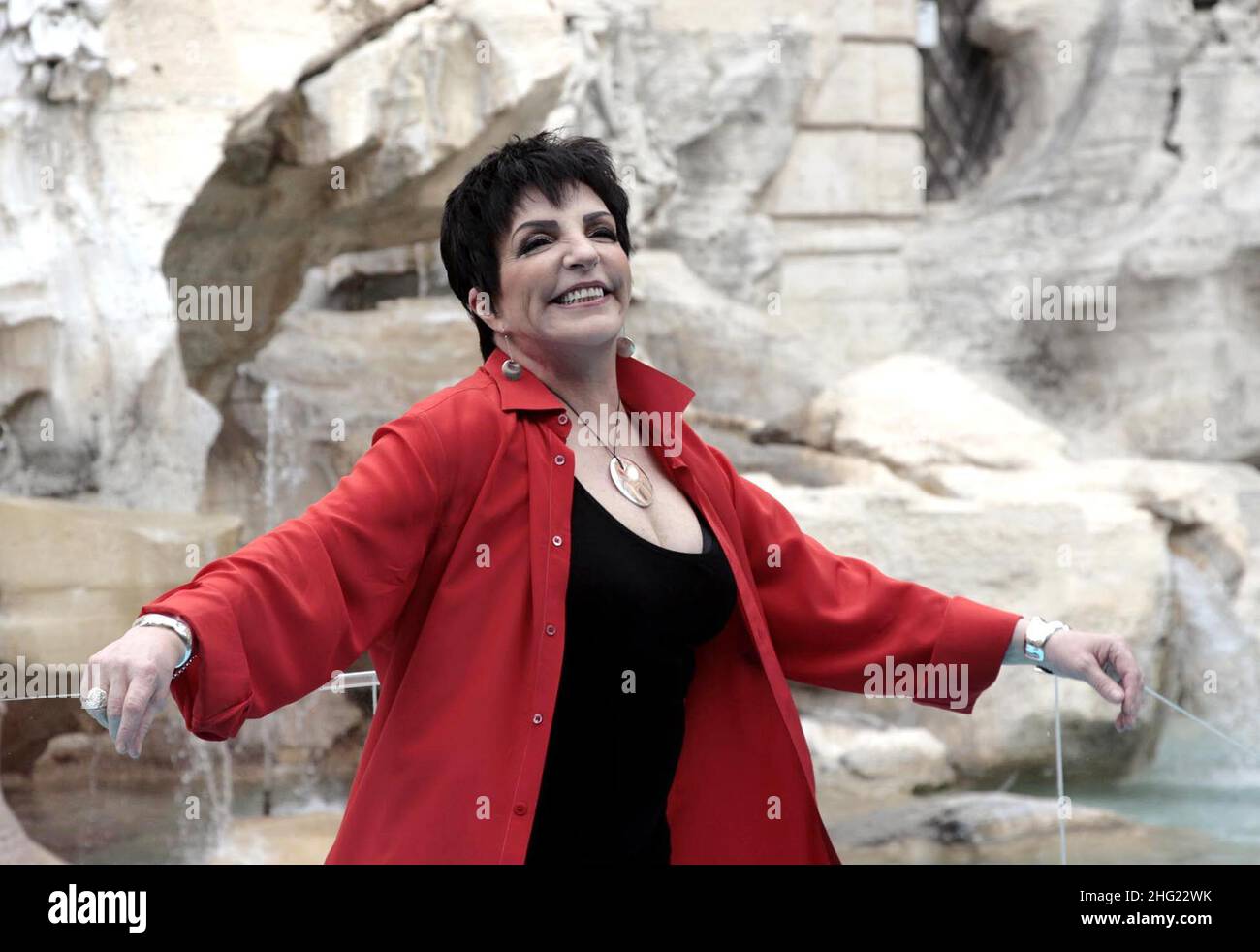 Liza Minnelli launches her live tour at the Trevi Fountain, Rome, Italy ...